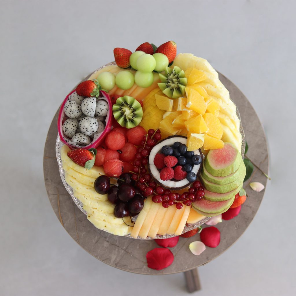 Coconut-Dragon Cut Fruit Platter - FROOTREE